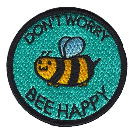 Tygmärke Dont Worry, Bee Happy | Partykungen