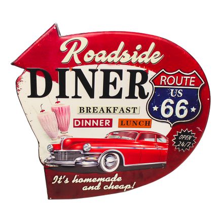 Vægdekoration Roadside Diner | Partykungen