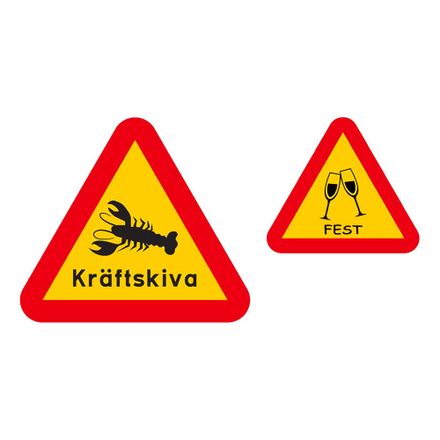 Varningsskylt Kräftskiva/Fest | Partykungen