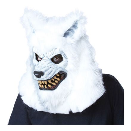 Varulv Vit Ani-Motion Mask | Partykungen