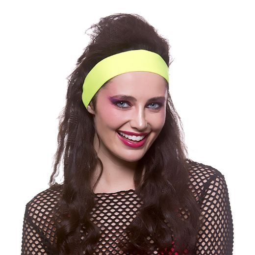 80-tals Hårband Neonrosa | Partykungen