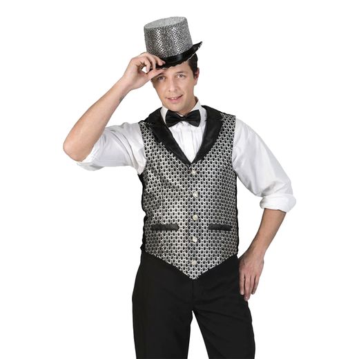 Paljettväst Silver | Partykungen