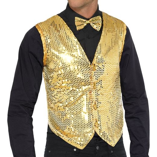 Paljettväst Silver | Partykungen