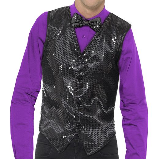 Paljettväst Silver | Partykungen